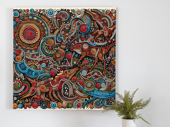Doodle aboriginal schilderij | Primal Patterns: A Fusion of Doodle and ...