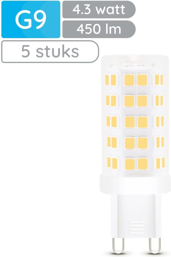 Modee LED Lamp G9 - 4.3W 6000K 450 LM 230V - LED Lamp insteek - Daglicht Wit - 5 stuks | bol