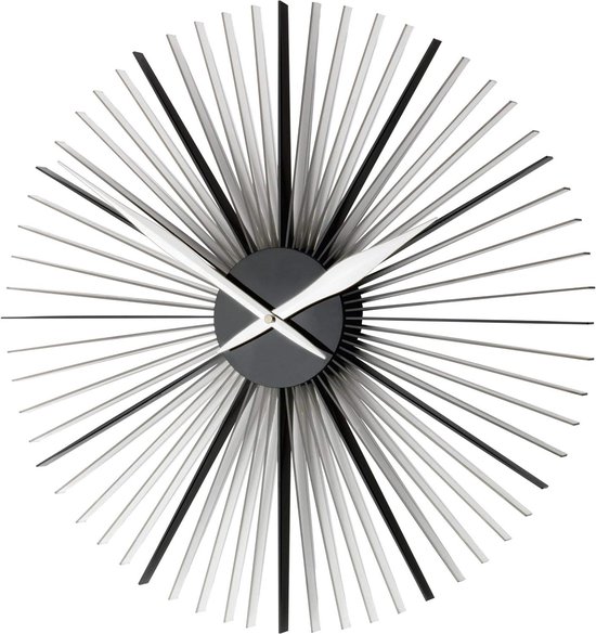XXL design wandklok - moderne wandklok 50 cm diameter zwart/wit 60.3023 ...