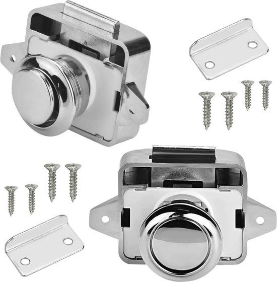 Taste Catch Lock 15-18 mm meubelslot, meubelslot, meubelgreep, 2 stuks ...
