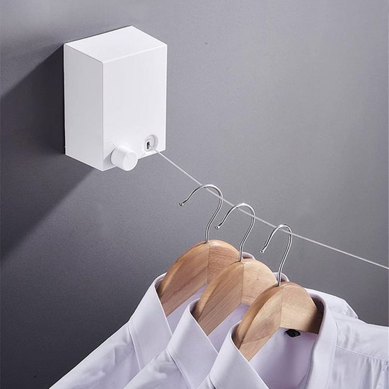 Bewello - Waslijn Uittrekbaar - Waslijndraad met stalen kern - Wasdraad ...