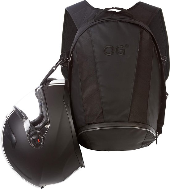 OG Original EZ-Rider 2 Zwart Motor Rugzak 24L, Zwart Logo, Motorhelm ...
