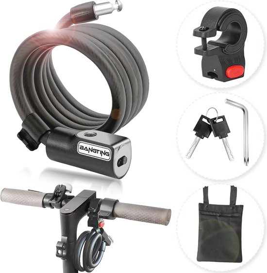 Fietsslot 120 cm - Kabelslot voor Fiets, Scooter en Motor met Hoge ...