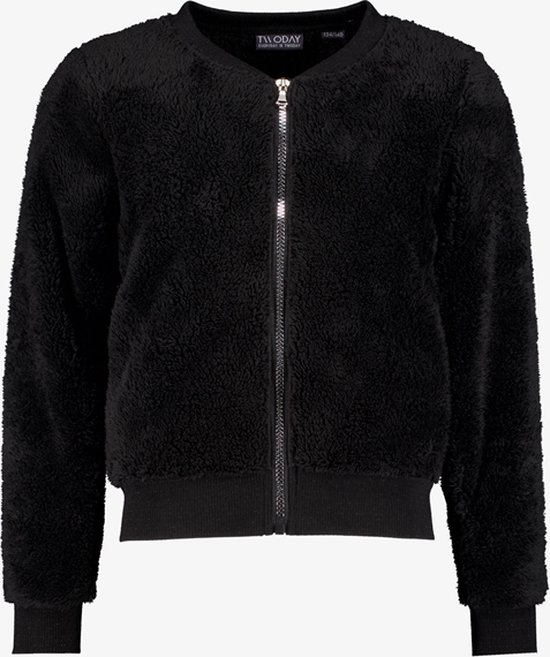 TwoDay meisjes teddy vest zwart - Maat 146/152 | bol