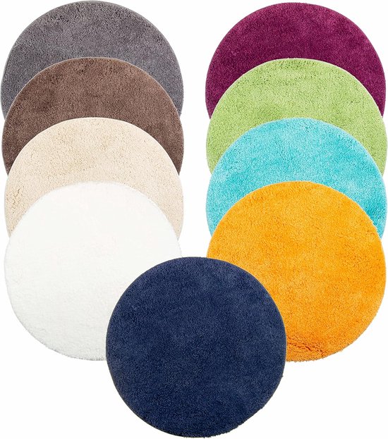 Ronde Beige Badmat Ø 60 cm - Antislip, Zacht en Absorberend | bol