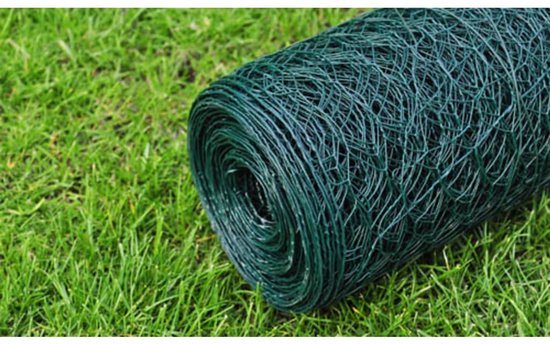 vidaXL Kippengaas 25x0,75 m staal met PVC-coating groen - Gaas - Gazen ...