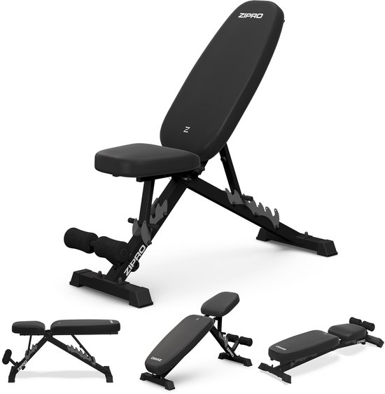 ZIPRO® Jacked Multifunctionele opklapbare halterbank - Buikspierbank ...