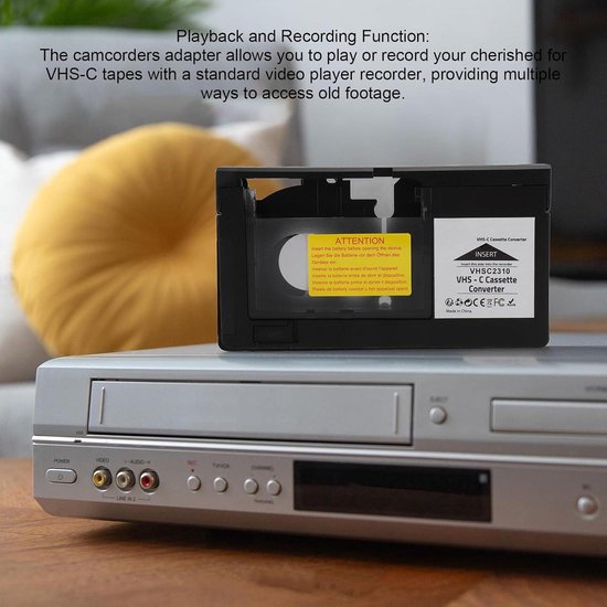 VHS-banden Cassette-adapter voor Camcorders S VHS C en S VHS Opname Afspelen -... | bol