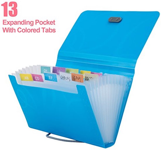 Uitbreidingsmap, 4 stuks, A6 klein, draagbare documentenmap met 13 ...