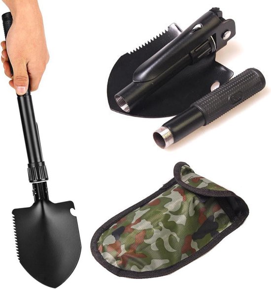 Multifunctionele Mini-klapschep met afneembare schep - Inklapbare ...