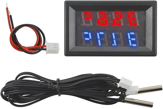 Digitale display temperatuurmeter met waterdichte NTC-temperatuursensor ...