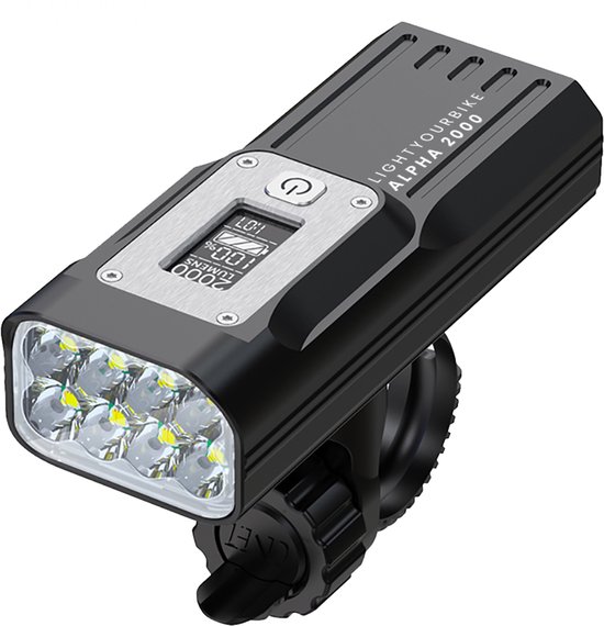 Lightyourbike ALPHA 2000 Light - LED fietsverlichting - powerbank 10. ...