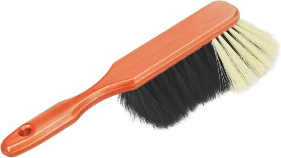 Handbezem van hout met paardenhaar borstelharen en ophanggat - ca. 30 ...