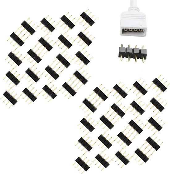 40 stuks 10 mm 4-pins RGB LED-aansluiting soldeerstift voor LED-strips ...