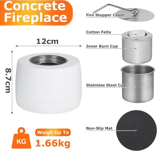 Bio-ethanol tafelvuur voor binnen en buiten - Compacte en elegante ...