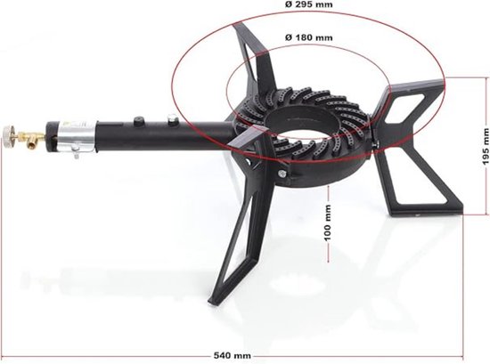LifeStages - Brûleur pour wok - À utiliser avec un détendeur de 50 mbar ...