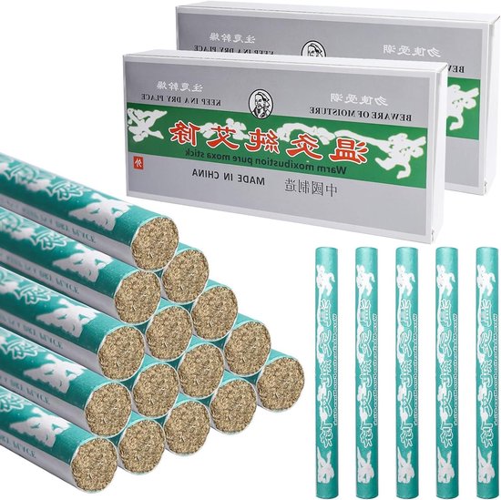 20 stuks Moxa Rolls Sticks - 18 mm x 200 mm, Moxa sigaren voor milde ...