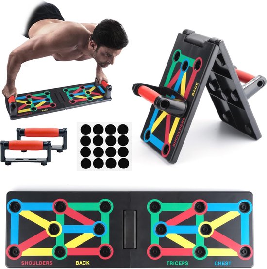 Opvouwbaar 12-in-1 Push-Up Rack Board Systeem voor Thuis Gym en Fitness ...