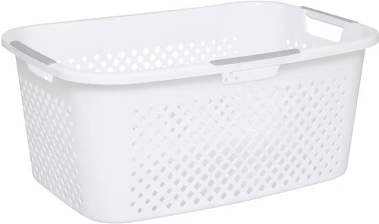 5Five Kunststof wasmand - wit - 40 liter - 58 x 40 x 25 cm - manden ...