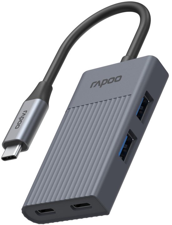 Rapoo UCH-4013 interface hub USB Type-C 5000 Mbit/s Grijs | bol