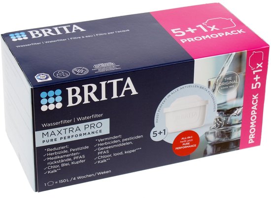 Brita Maxtra Pro All-In-1 Waterfilterpatronen 6 Stuks | bol