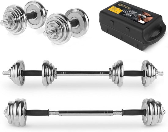 2 in 1 Gewichten Set voor Gewichtheffen - 20 kg Draagbare Halter met ...