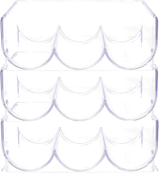 Plasticforte Flessenrek - 4x - 3 flessen - koelkast organizer ...