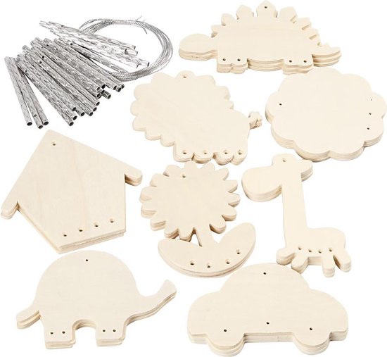 Windgong, afm 9-14 cm, dikte 2 mm, 24 stuks, triplex | bol.com