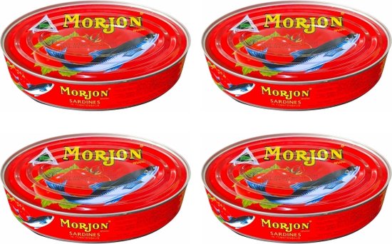 Morjon Sard. In Tomato Sauce (425gr) - 24 stuks- Morjon Sardines in ...