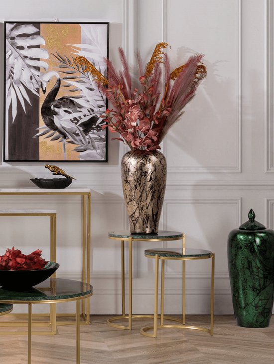 Vaas keramiek - vaas Florentine, groot - vaas goud & zwart | bol