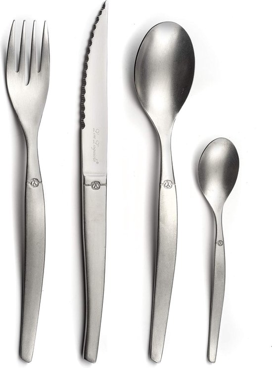 Bestek JET, tafelbestek voor 6 personen, RVS vintage design, 24 delig | bol