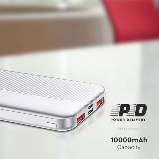 V-tac VT-10000 Powerbank - snellader - 10.000 mAh - Wit - Geschikt voor ...