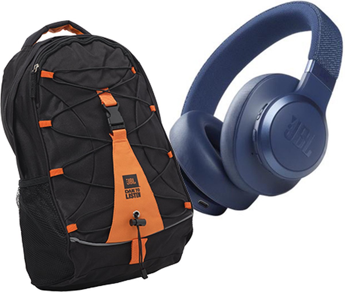 JBL LIVE 660NC - Casque supra-auriculaire sans fil - Blauw + Sac à dos ...