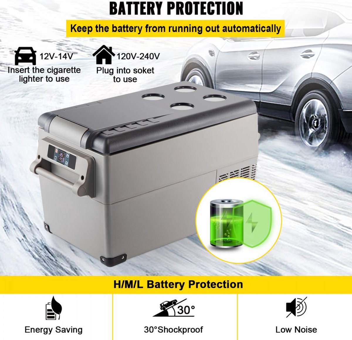 Dakta® 35L auto koelkast compressor koelbox RVS vakantie isolatiebox mini koelkast... | bol.com