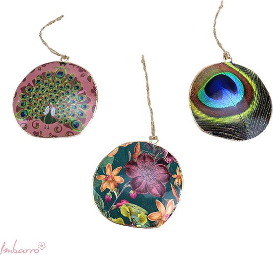 Imbarro - Ornamenten 'Balls Norah' (Set van 3) - Handgemaakt ...