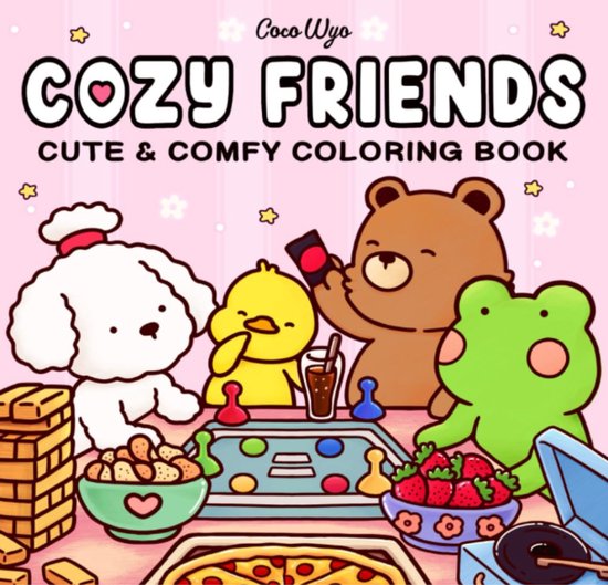 Cozy Friends Coloring Book - Fuzzy - Coco Wyo - Fuzzy Hygge - Kleurboek ...
