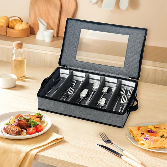 Besteklade met deksel voor lades, bestekinzet, bestekbox, draagbare ...