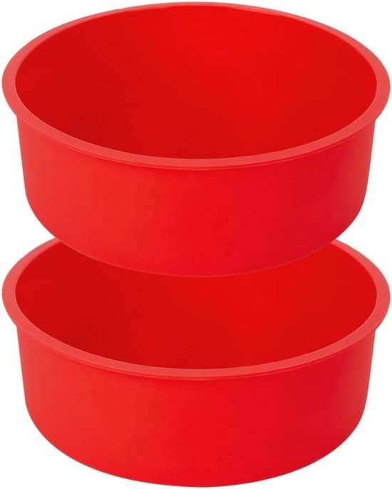 Siliconen Cakevormen Set van 2 - Niet-Stick 6 Inch Cakeblikken voor ...