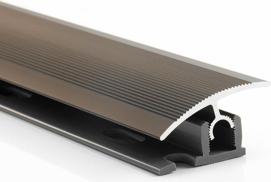 Overgangsprofiel inclusief basisprofiel - bruin - 34 mm - eindprofiel ...