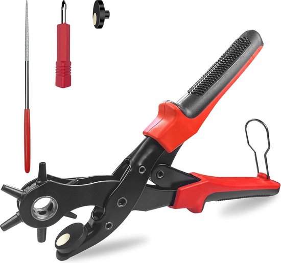 45 mm perforeertang 6 voudige perforator leer riem revolver ...