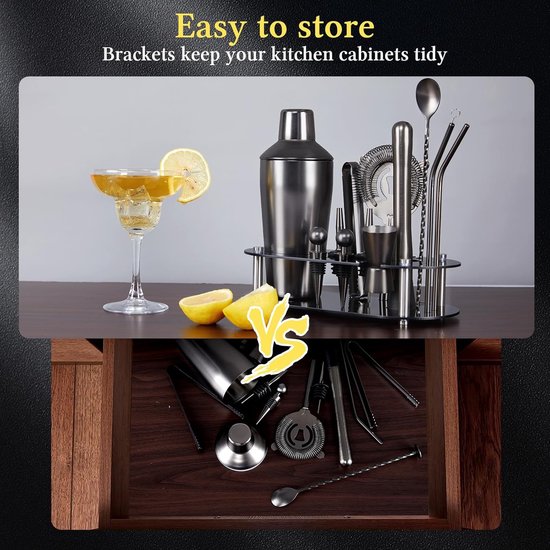 Goodivery ® Cocktail Shaker Set van 700 ml met 14 Delige Bartender ...