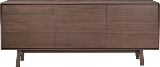 Goossens Dressoir Emilie - Notenhout dressoir met 3 deuren - 180x73x45 ...