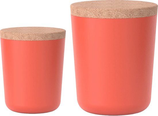 EKOBO Opbergpotten Set - XL + XXL Opbergpot - Woondecoratie - Persimmon ...