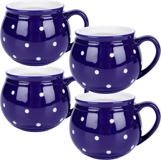 Mokken Keramiek 200 ml 4 stuks - Set - Bekers - Koffiebekers - Kopjes - Koffiemok | bol