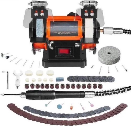 Happyment Polijstmachine - Bank Buffer - Werkbank - Geschikt Voor ...