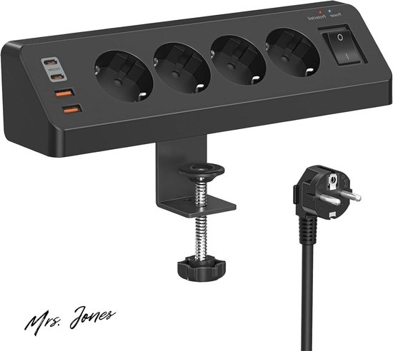 Mrs. Jones Premium Collection Tafelstopcontact met USB C - 8-in-1 ...