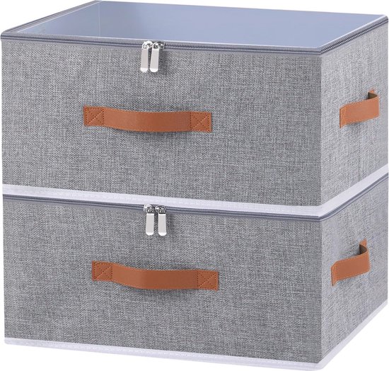 Grote opbergzakken met deksel en handvat - Opvouwbare opbergbakken voor ...