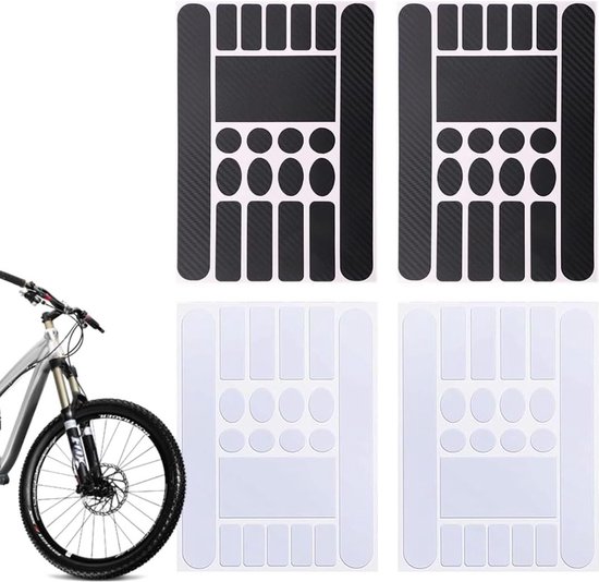 HTML 4 Stuks Framebescherming Fietsframe Stickers - Carbon ...