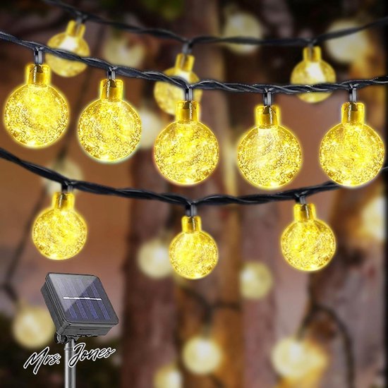 Mrs. Jones Lichtsnoer op zonne-energie voor buiten tuin-kettinglicht ...