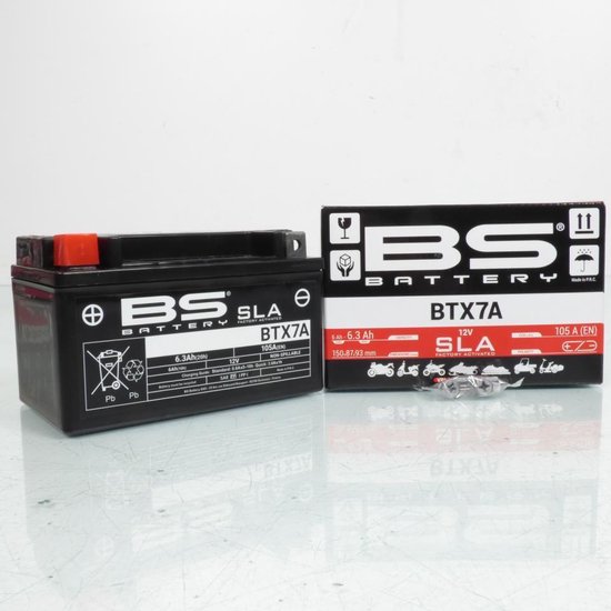 Bs Battery Btx7a Agm-accu Zwart | bol